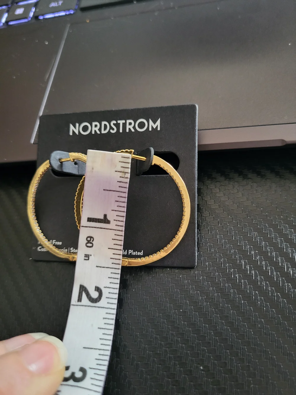 Nordstrom | Jewelry | New Nordstrom Gold Pave Crystal Hoop Earrings ...